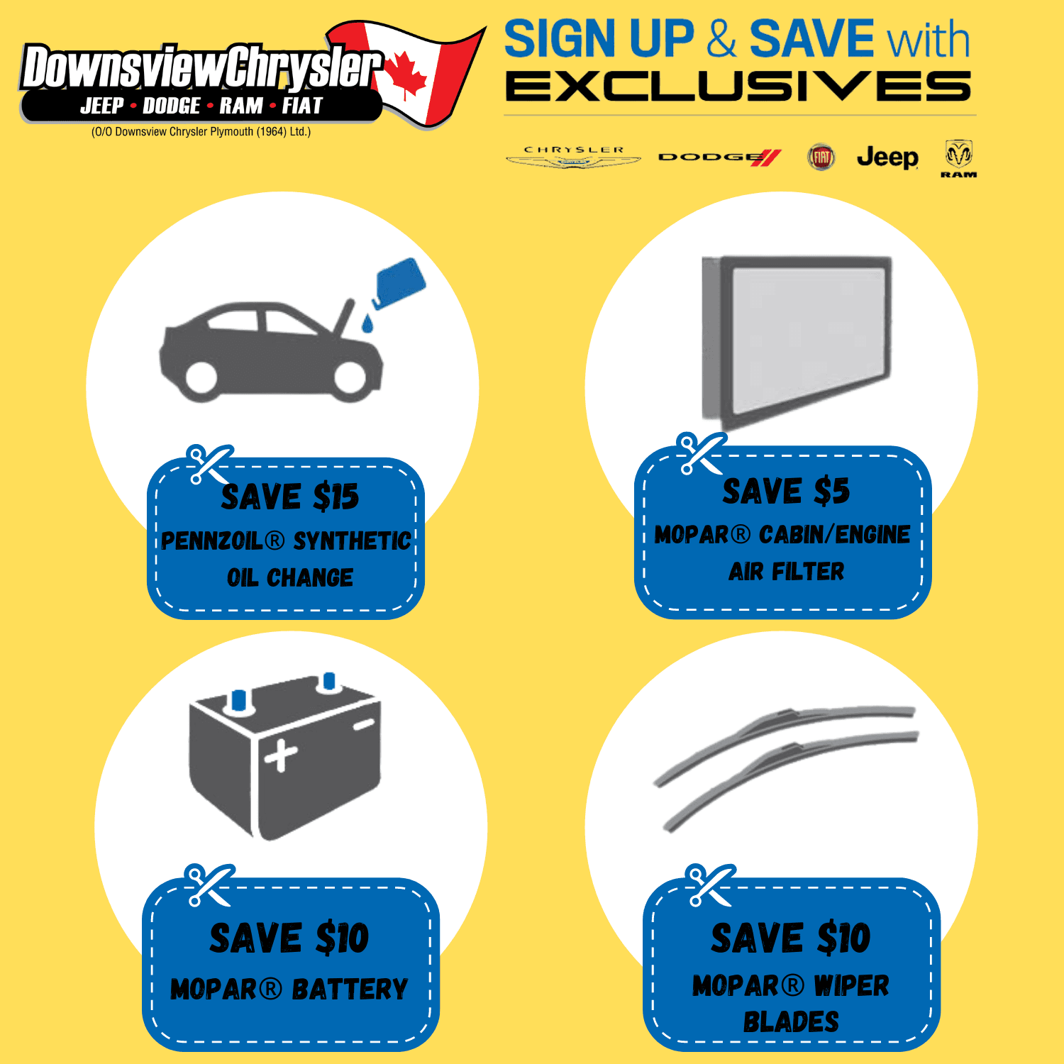 MOPAR SIGN UP and SAVE - Downsview Chrysler