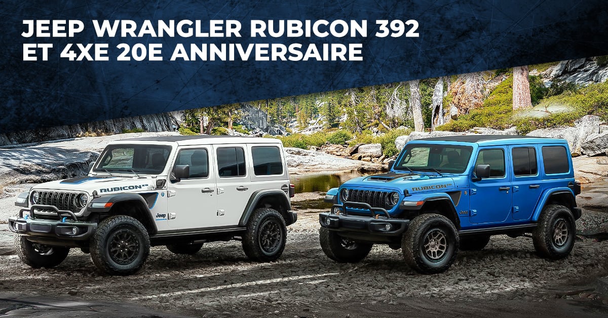 20e Anniversaire du Jeep Wrangler Rubicon 392 et 4XE