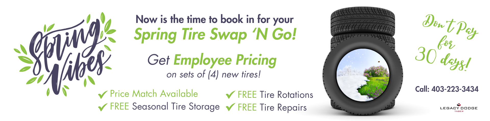 Spring Tire Swap N' Go! - Legacy Dodge Taber